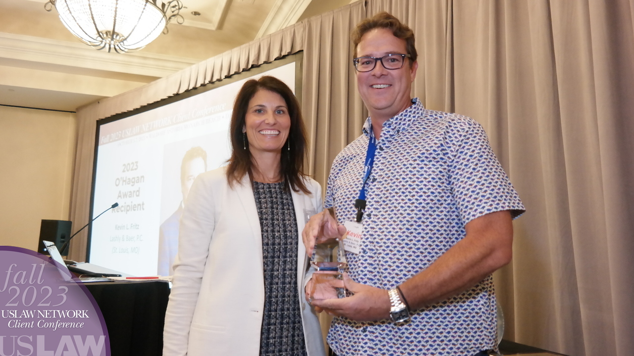 Kevin Fritz Receives the 2023 USLAW NETWORK O’Hagan Award | Lashly ...