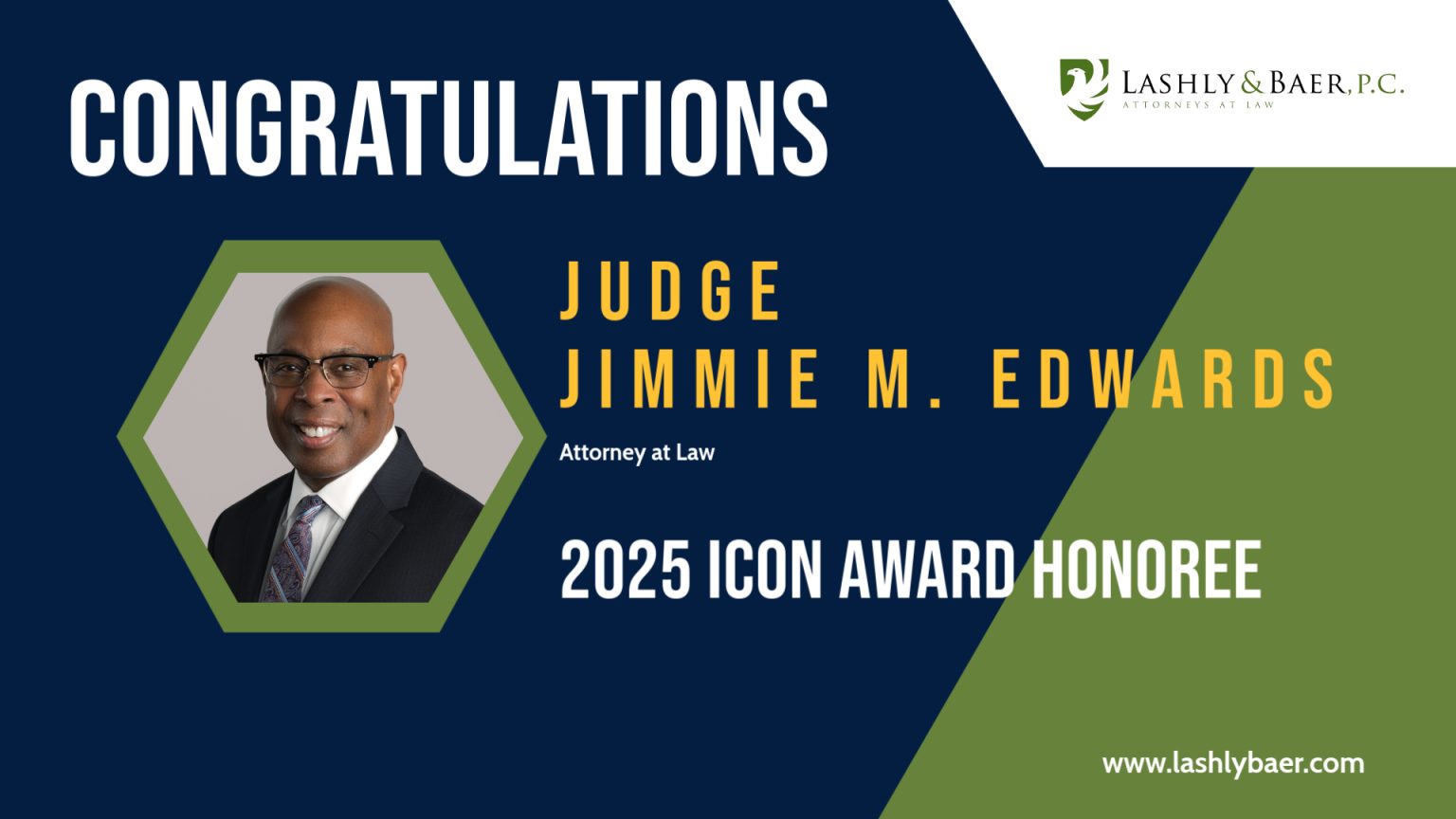 Judge Jimmie M. Edwards Named 2025 ICON Award Honoree | Lashly & Baer, P.C.